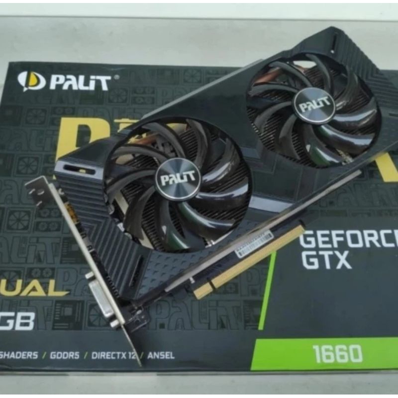 Jual VGA PALIT DUAL GTX 1660 6GB (bukan bekas mining) | Shopee Indonesia