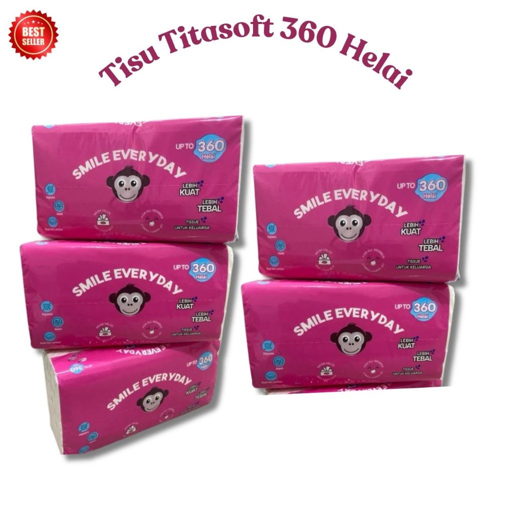Jual [5 PACK] Tisu Murah Tita Soft Tissue Wajah 360 Helai | Shopee ...