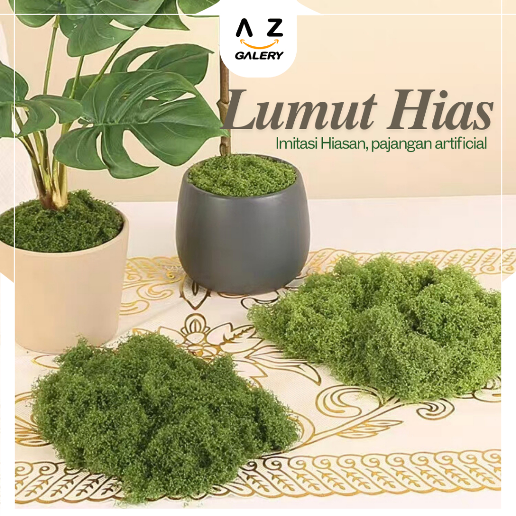 Jual Lumut Hias Imitasi Dekorasi Pajangan Green Grass Artificial Flower ...