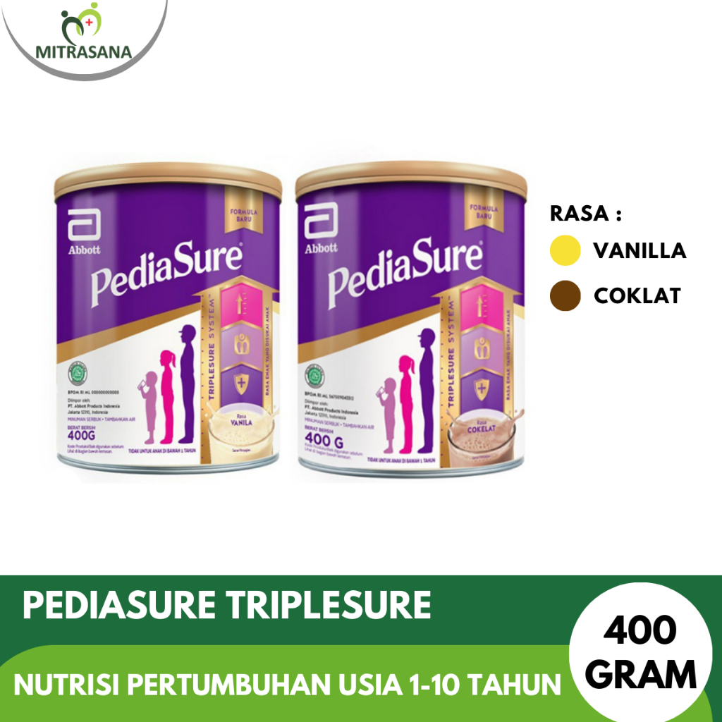 Jual Pediasure Triplesure Vanila Coklat 400 Gram | Shopee Indonesia