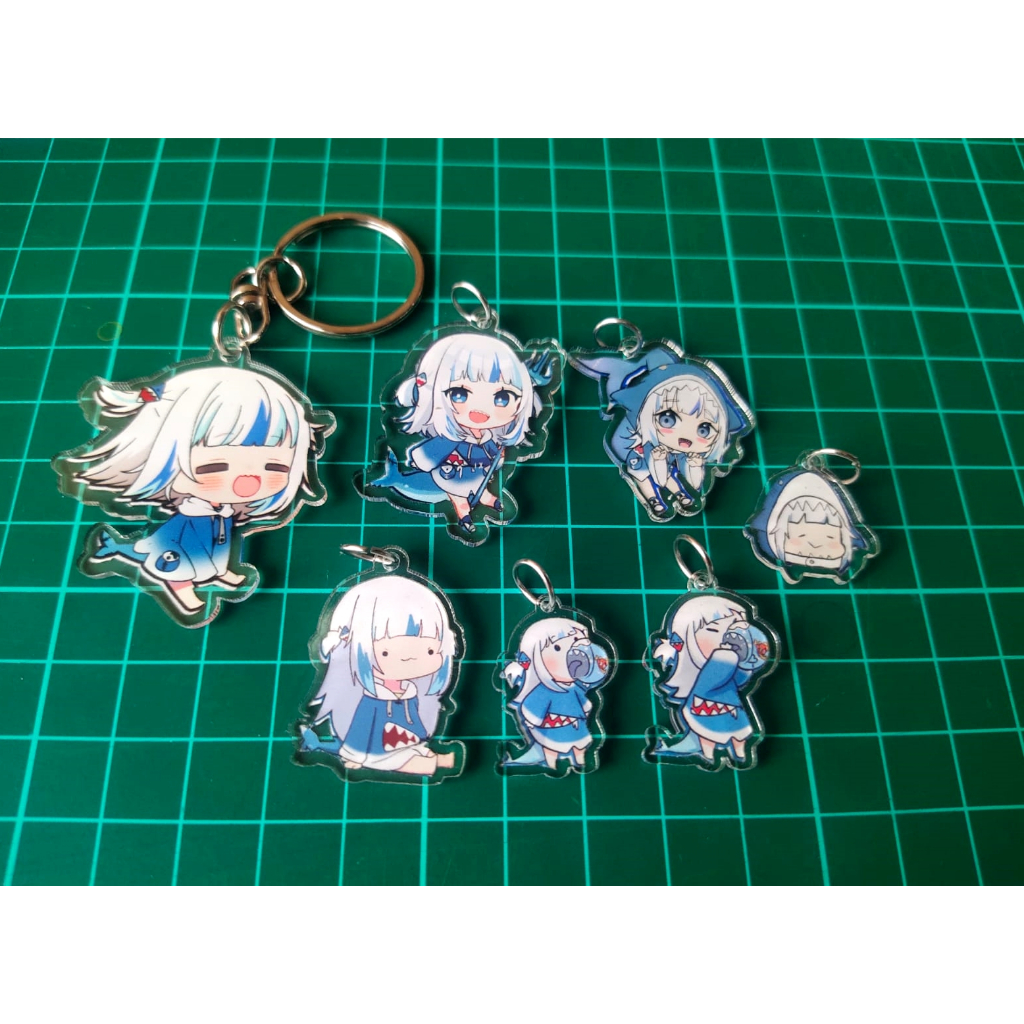 Jual Gantungan Kunci Mini Strap Charm Gawr Gura Akrilik HD Premium High ...