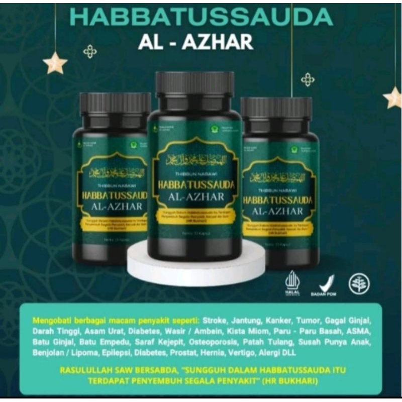 Jual Habbatussauda Al Azhar Original harga 1 botol | Shopee Indonesia