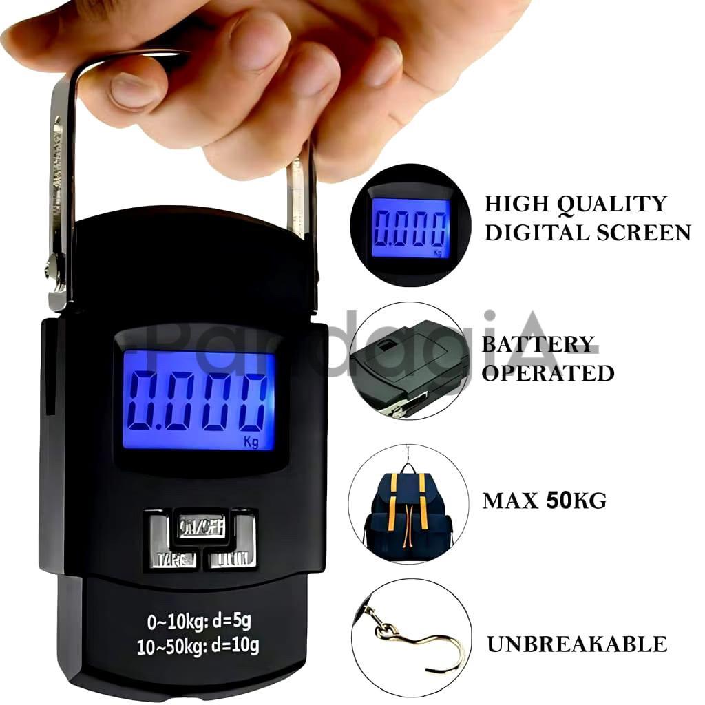 Jual Timbangan Gantung Digital 50kg LCD Display Fishing Scale Portable ...
