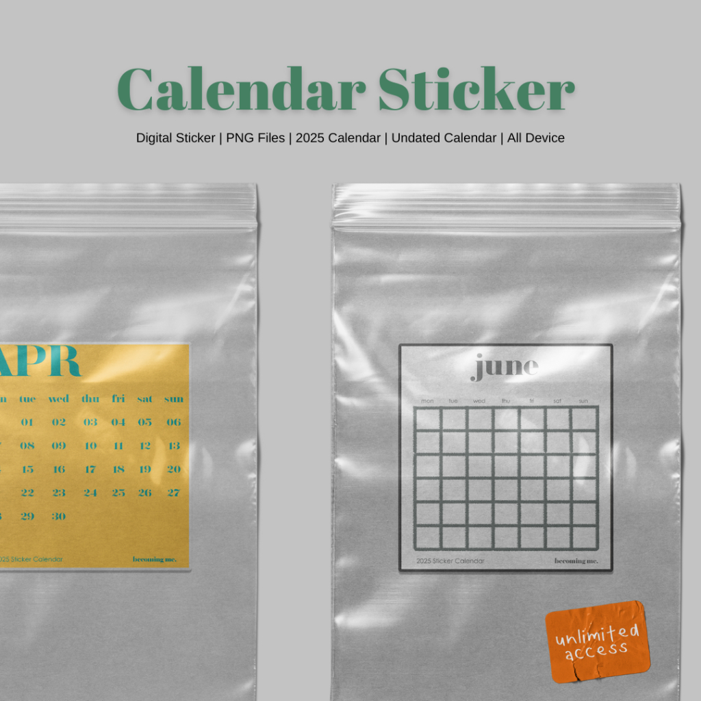 Jual Digital Calendar Sticker for Goodnotes Note-taking Samsung Notes ...
