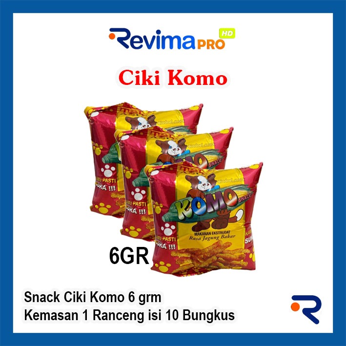 Jual Snack Ciki KOMO Rasa Jagung Bakar, Kemasan 1 pack isi 10 Bungkus ...