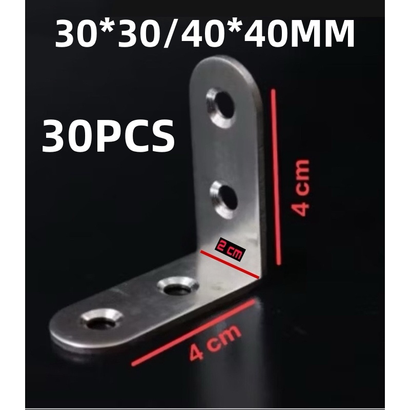 Jual 30pcs Siku L Stainless Steel/Plat Siku L /Bracket Siku Penyangga ...