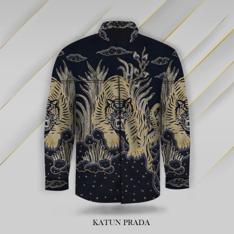 Jual kain batik katun tulis prada 025 motif macan motif batik ...