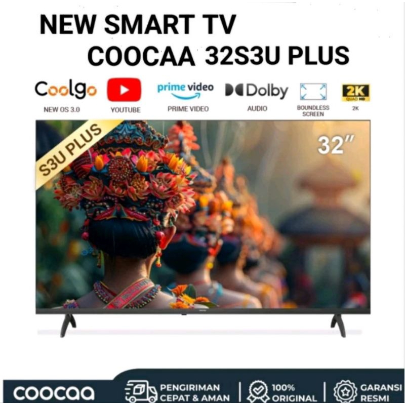 Jual TV DIGITAL COOCAA SMART 32 INCH -2K- WIFI - YOUTUBE | Shopee Indonesia