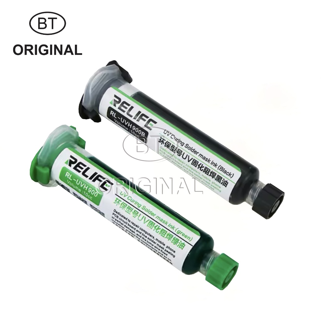 Jual LEM UV CAT PELAPIS SOLDER MASK PCB BGA HIJAU HITAM - RELIFE RL ...