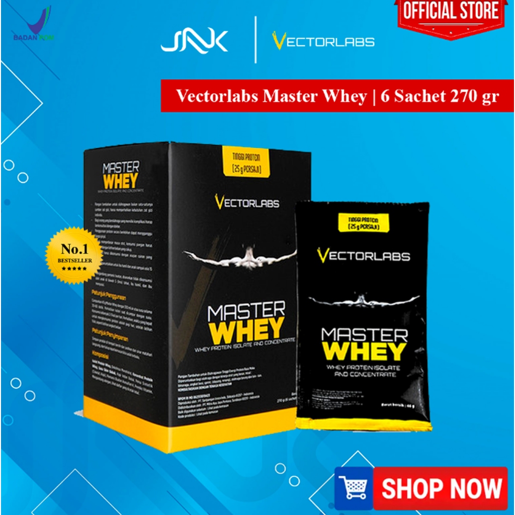 Jual Vectorlabs Master Whey 6 Sachet 270gr | Masterwhey Susu Whey ...