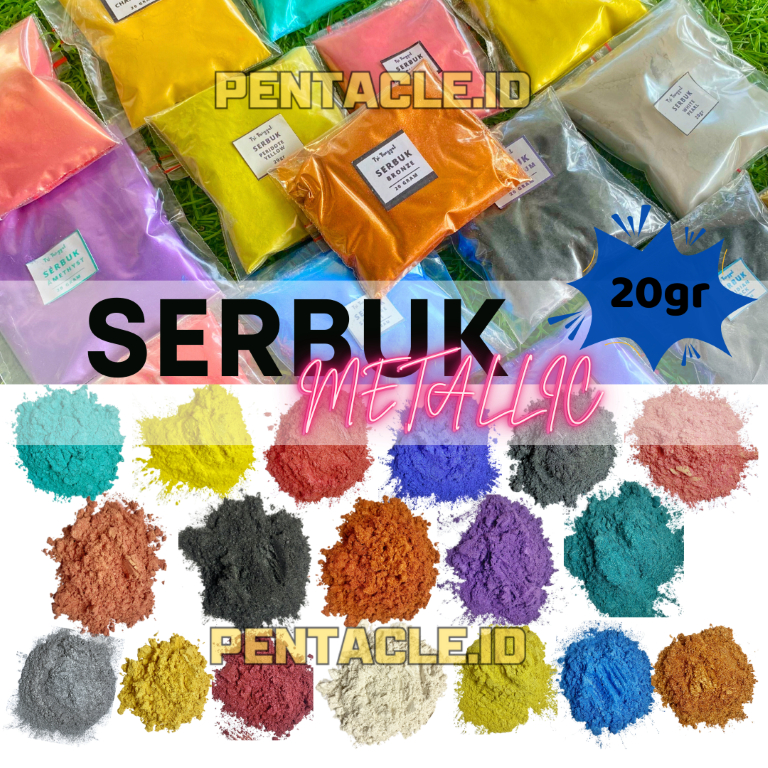 Jual Serbuk METALLIC PREMIUM 20gr Glitter Halus Powder Serbuk Gliter ...