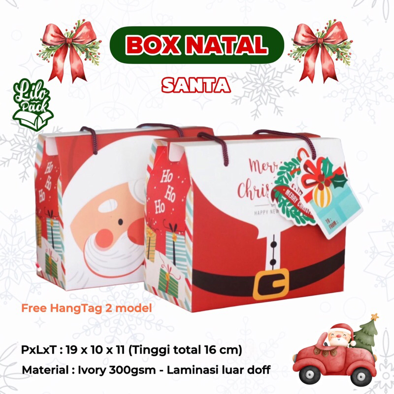 Jual SANTA | Box Hampers Toples Jar Natal Kotak Gift Packaging Toples ...
