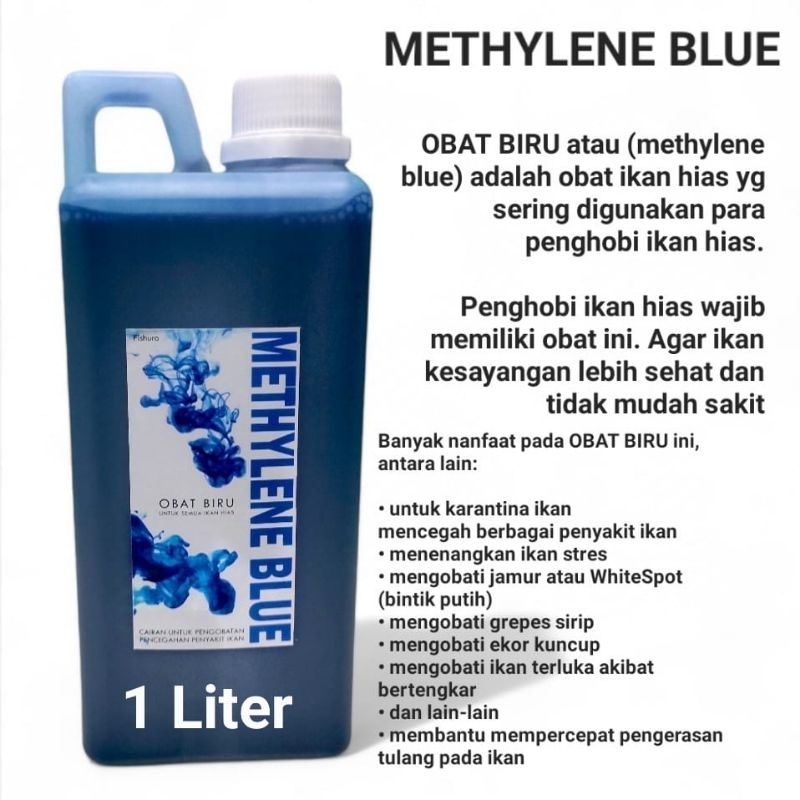 Jual Methylene blue obat biru anti jamur ikan hias 1 liter | Shopee Indonesia