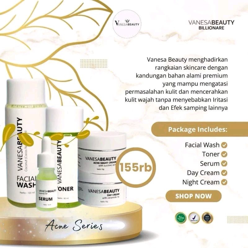 Jual Vanesa beauty skincare varian Acne (Original) | Shopee Indonesia