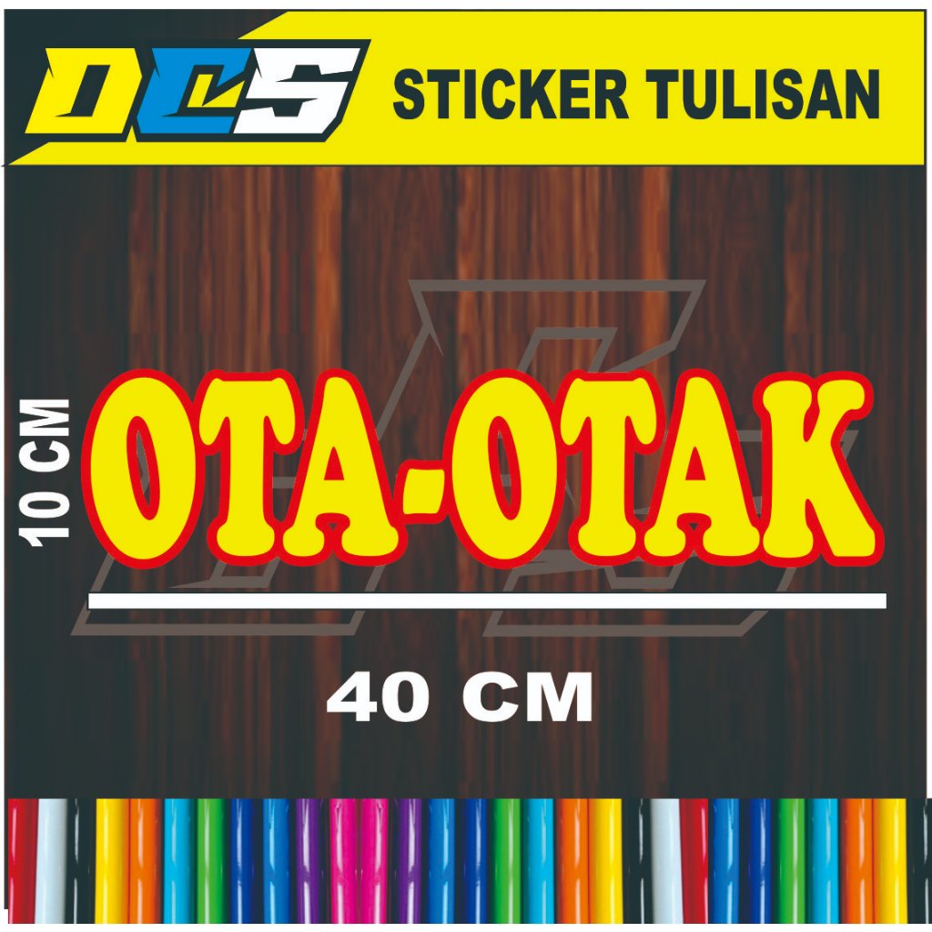 Jual STICKER TULISAN OTAK-OTAK HURUF DOBEL STICKER TEMPELAN NAMA UNTUK ...