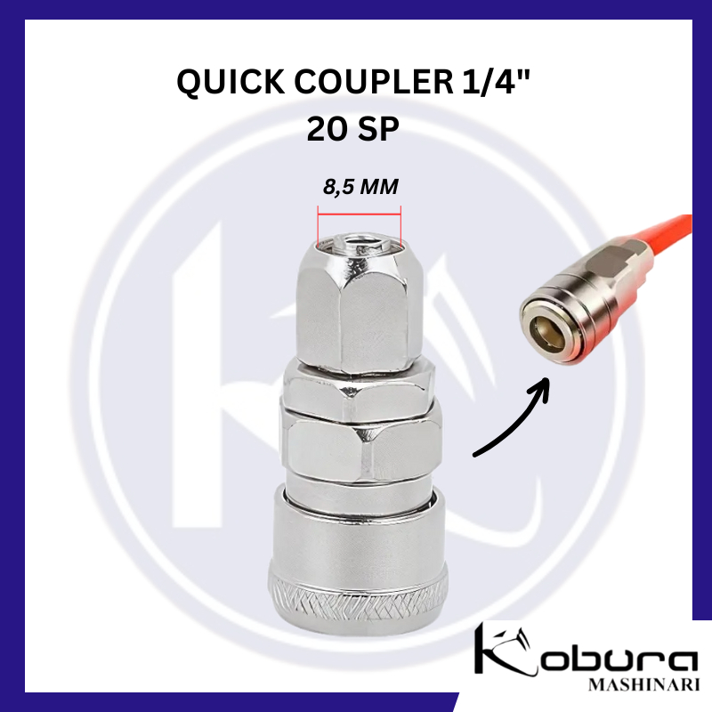 Jual Quick Coupler 20 SP Coupler Connector 1/4" Inch Sambungan Selang ...
