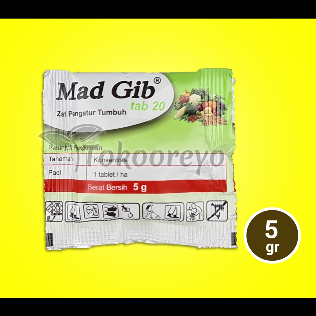 Jual MAD GIB TAB 20 ISI 5 GRAM TABLET ZPT HORMON ASAM GIBERELAT ...