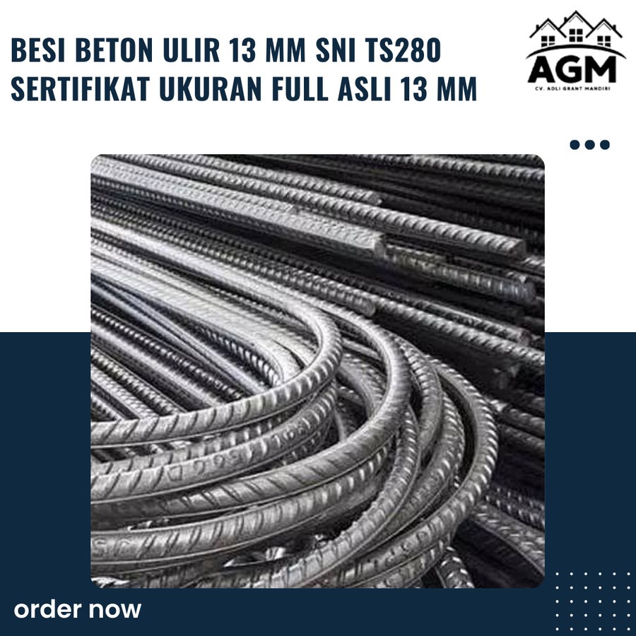Jual besi beton ulir 13 mm SNI TS280 Sertifikat ukuran full asli 13 mm | Shopee Indonesia