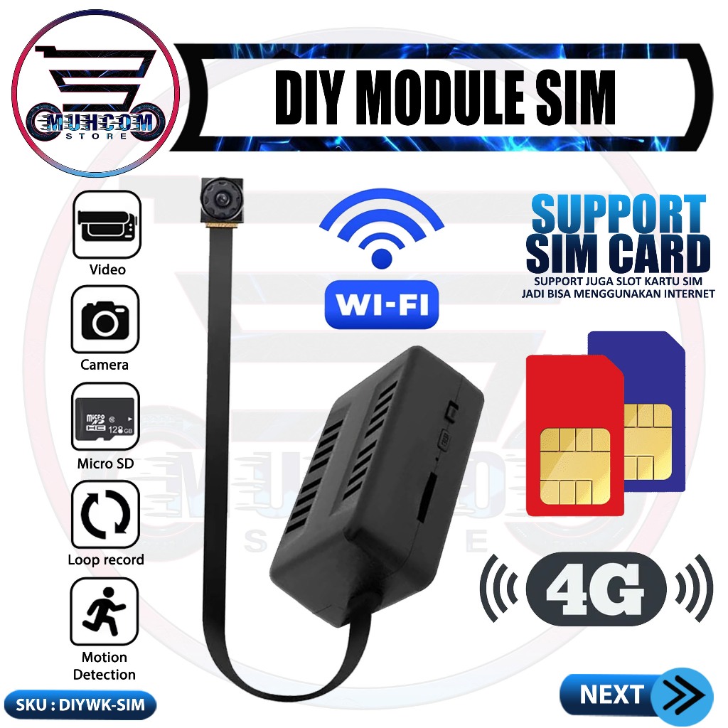 Jual Kamera Pengawas Rahasia 4G SIM Card Spy Camera Mini DIY Module ...