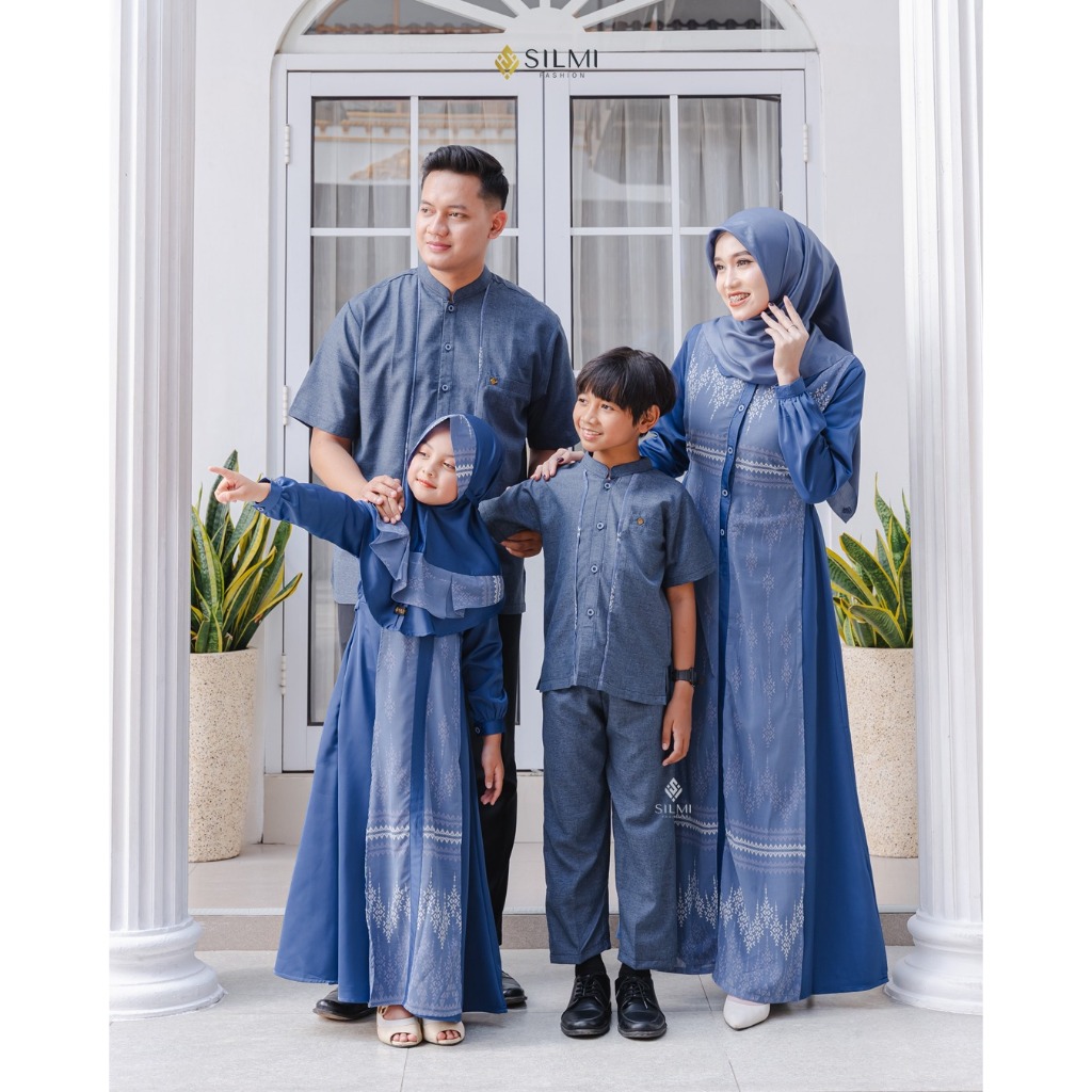 Jual Baju Busana Muslim Keluarga Syari Elegan Motif Etnik Unik ...