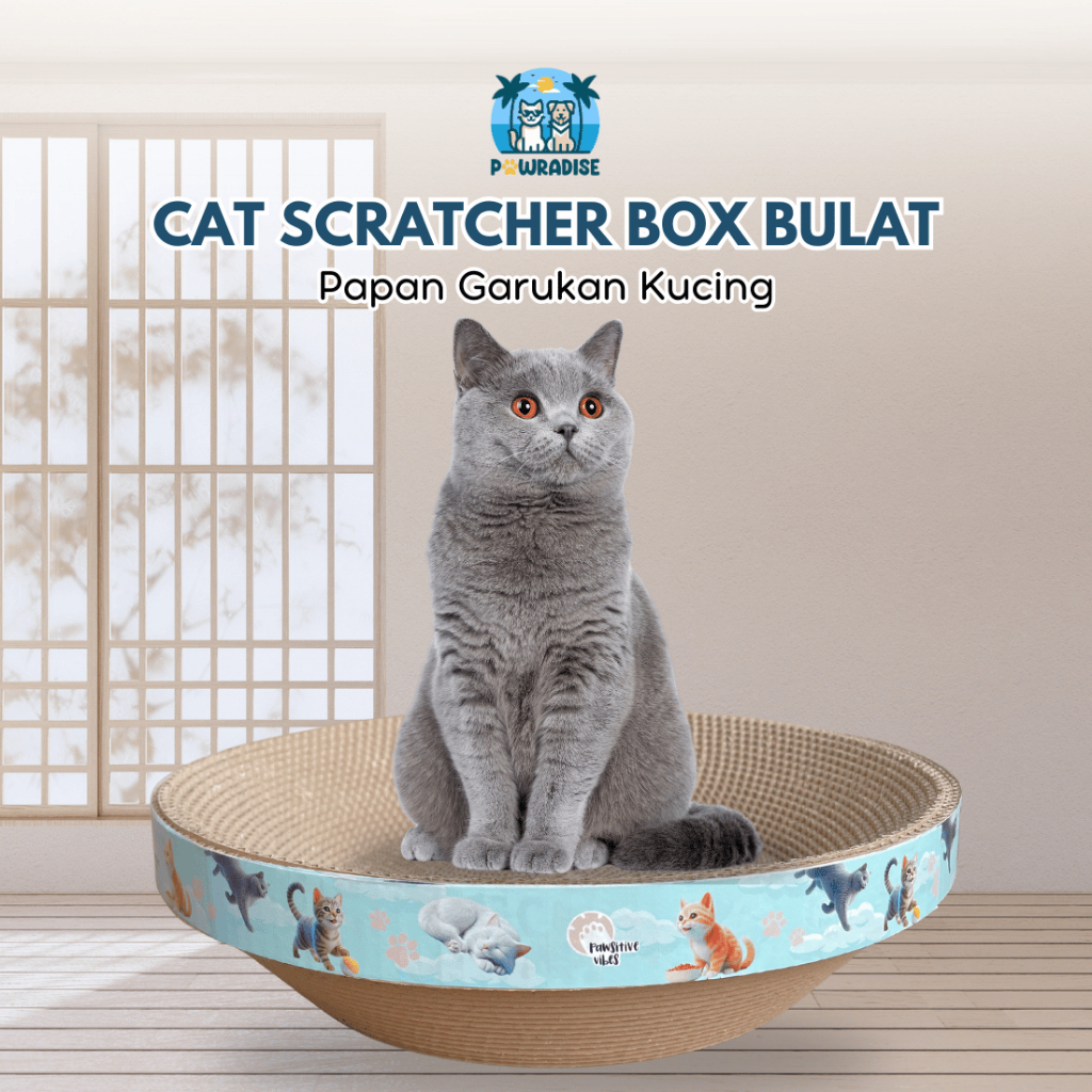 Jual Cat Scratcher Box Cakar Model Bulat Untuk Kucing - Garukan Kucing ...