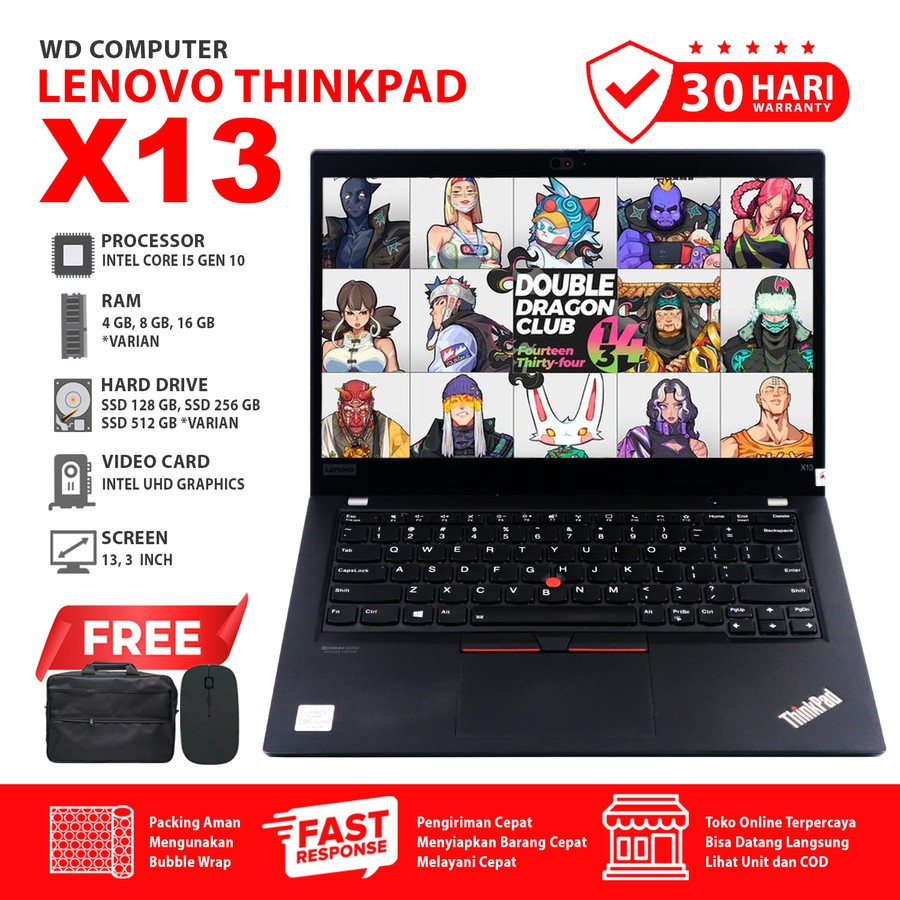 Jual Lenovo Thinkpad X13 Intel Core I5 Gen 10 I Ram 16 Gb Ssd 1 TB NVME ...