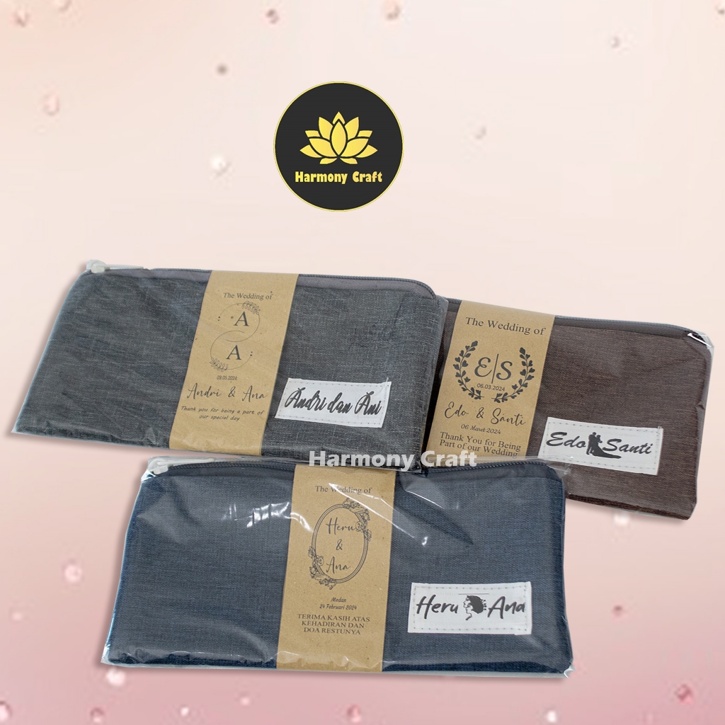 Jual Dompet Denim Souvenir Pernikahan Wedding Pengantin Simple, Mewah ...