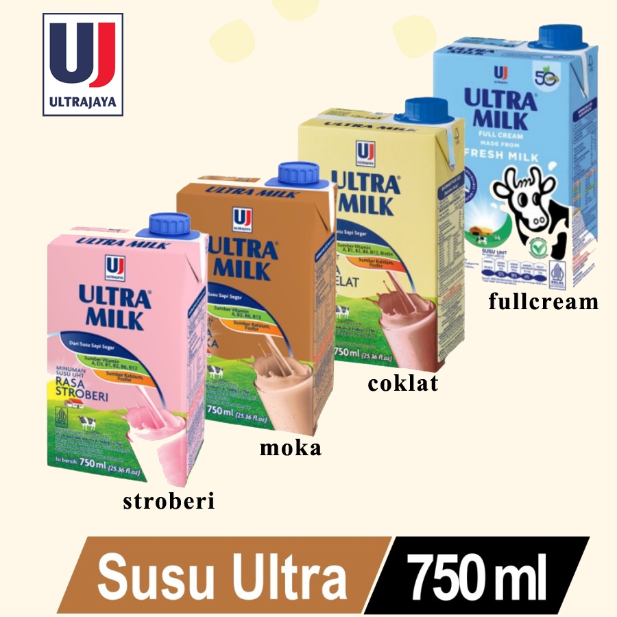 Jual UltraJaya Ultra susu UHT Milk 750ml 750 ml | Shopee Indonesia