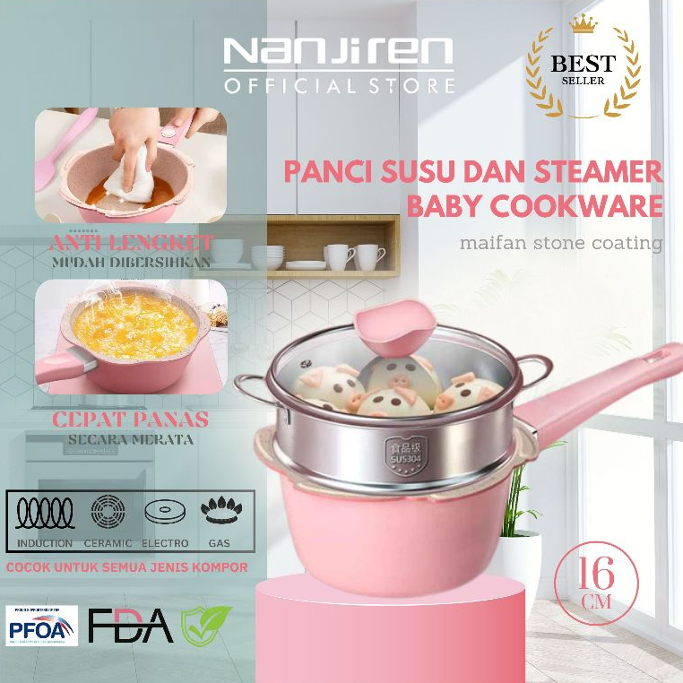 Jual CEO Panci Susu dan Steamer Kukusan Set Masak Mpasi Bayi Peralatan ...
