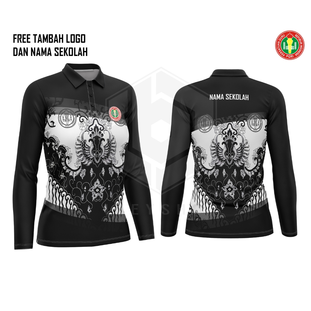 Jual Kaos Polo Wanita PGRI Baju Guru Seragam Pgri Olahraga Wanita Lengan Panjang - Art01 ...