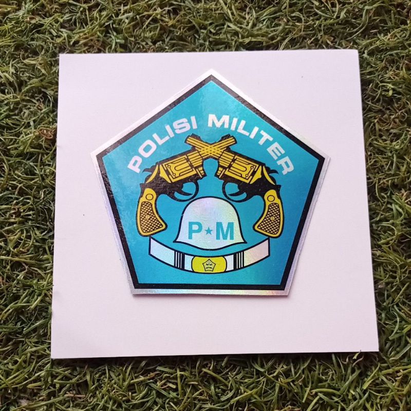 Jual stiker PM/POLISI MILITER/stiker hologram glossy | Shopee Indonesia