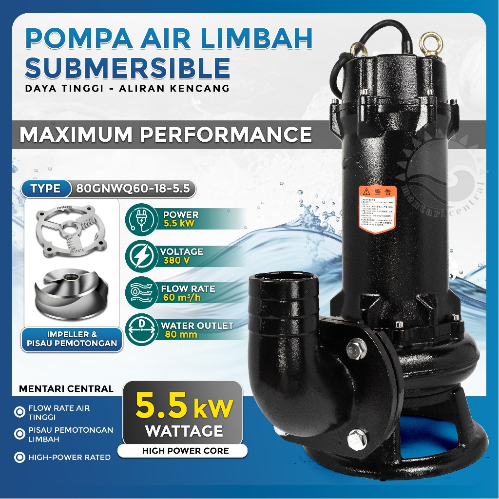 Jual Pompa Air Celup Limbah Pompa Celup Pemotongan pompa limbah tambak ...