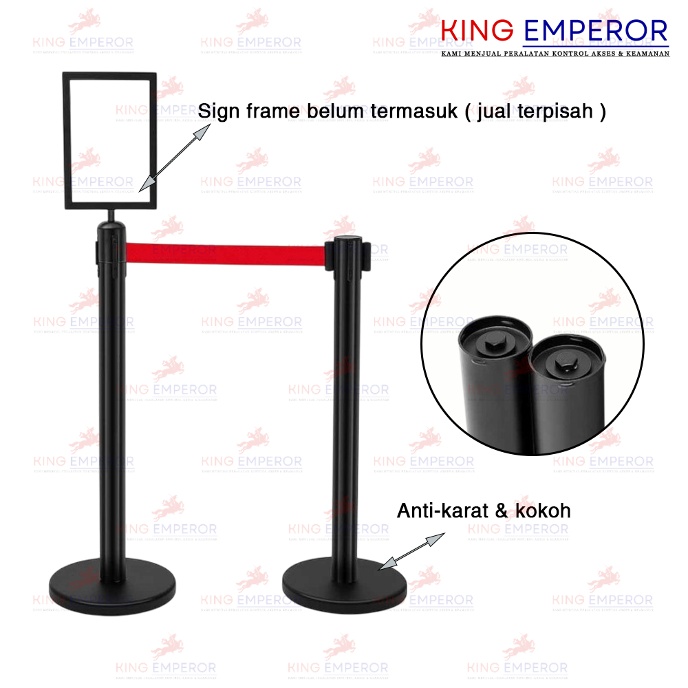Jual Standing Barrier Queue Line Stainless / Tiang Pembatas Antrian ...