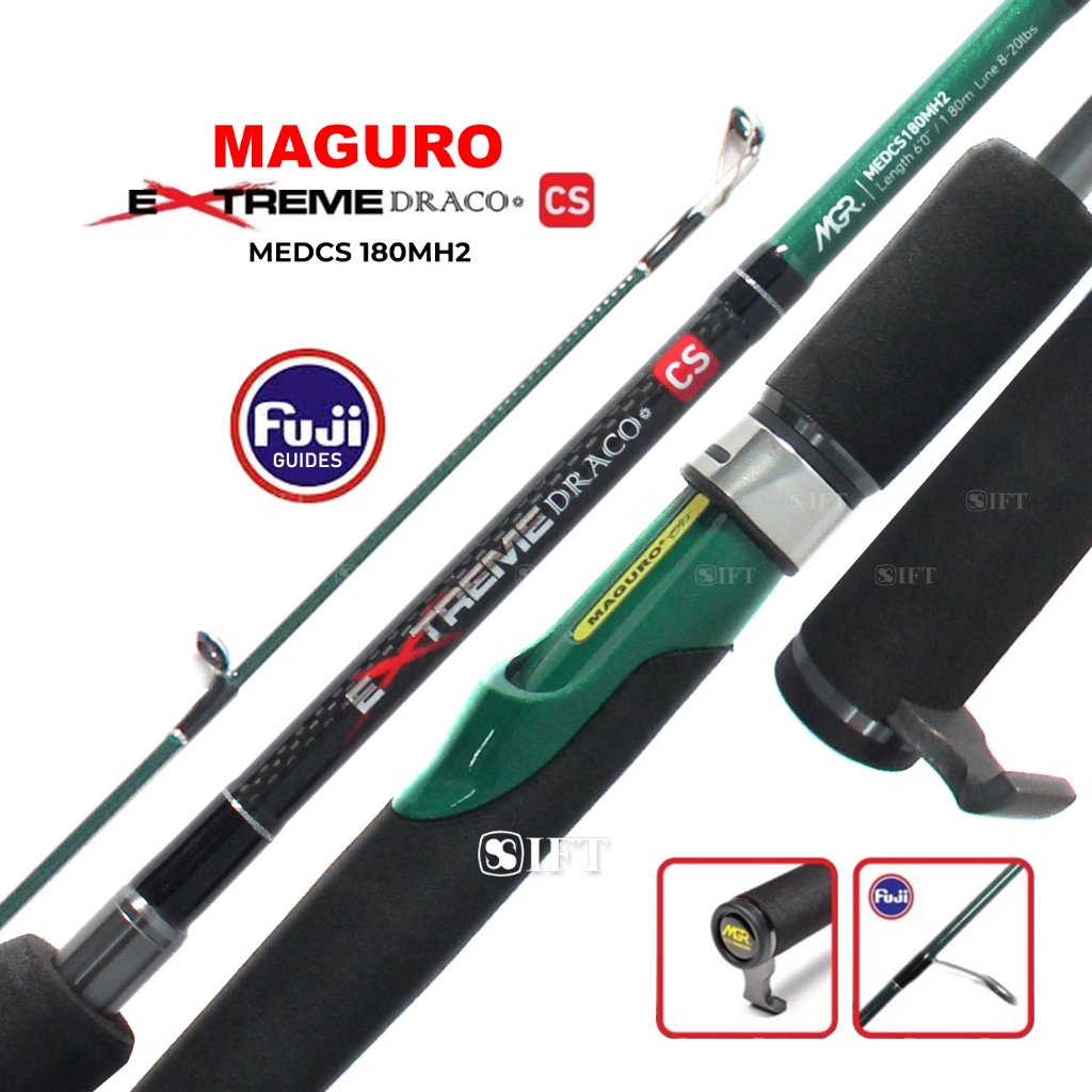 Jual Joran MAGURO EXTREME DRACO CS | Full Fuji | Kolam Galatama Mas Bawal Lele Patin 180 IFT ...