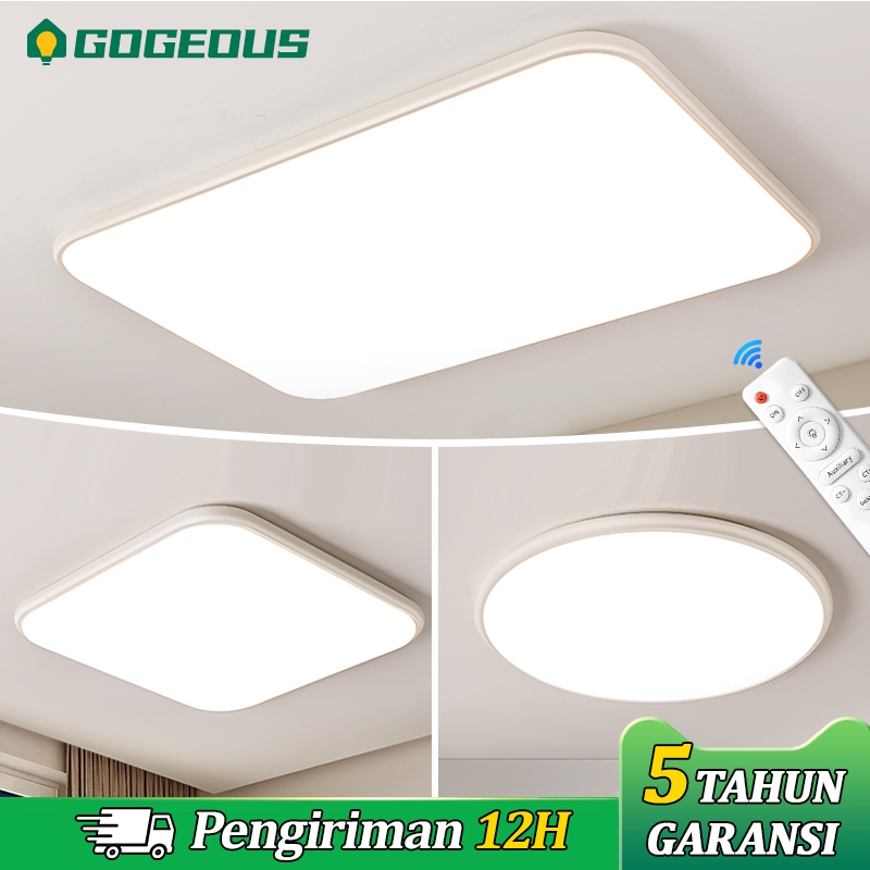 Jual (COD) Lampu Plafon Minimalis Modern 3 Warna 24/36/72/96W Bentuk ...