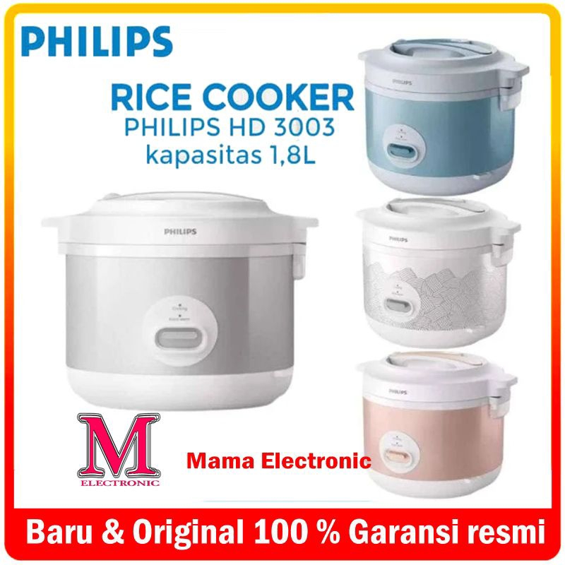 Jual PHILIPS HD3003 Rice Cooker 1,8L / Magic Com Philips HD3003 ...