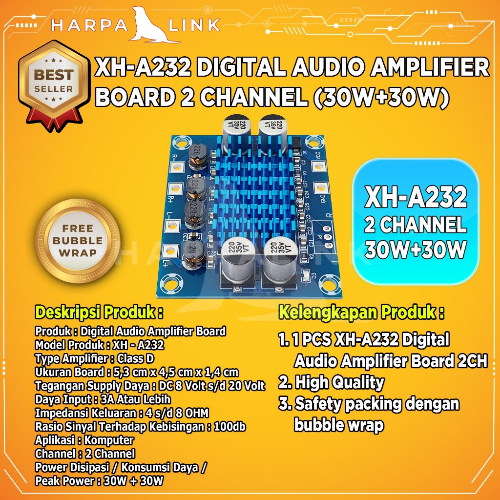 Jual TPA3110 XH-A232 30W+30W 2.0 Channel Digital Stereo Audio Power ...
