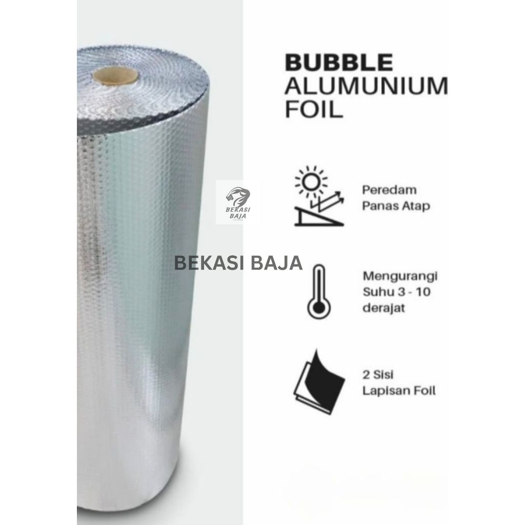 Jual Alumunium Foil Bubble 120cm x 25m Insulation Foil Peredam Panas ...
