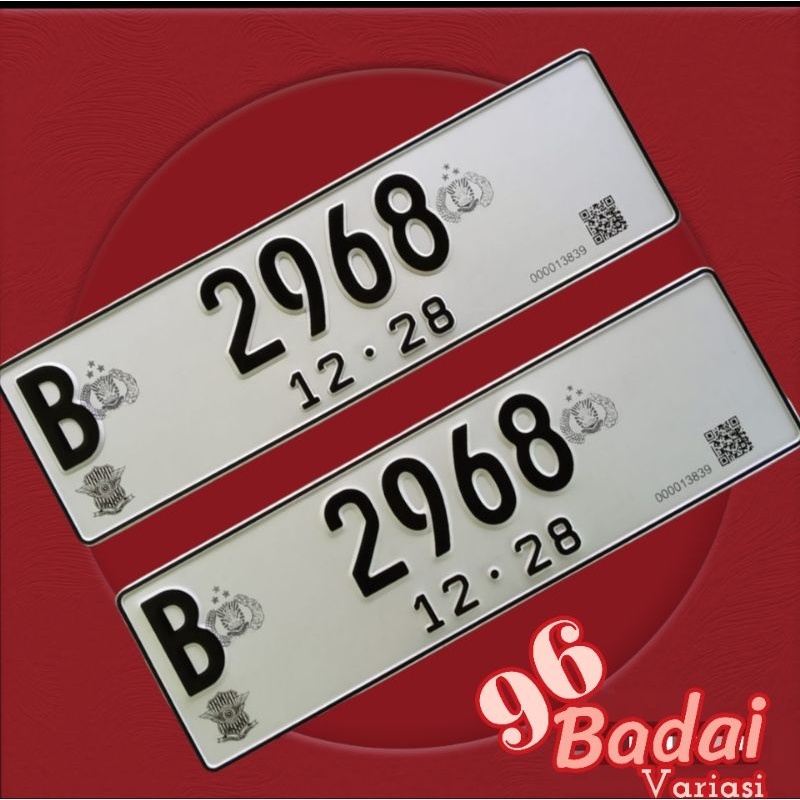 Jual plat untuk mobil model reflektif barcode scanner sepasang | Shopee ...