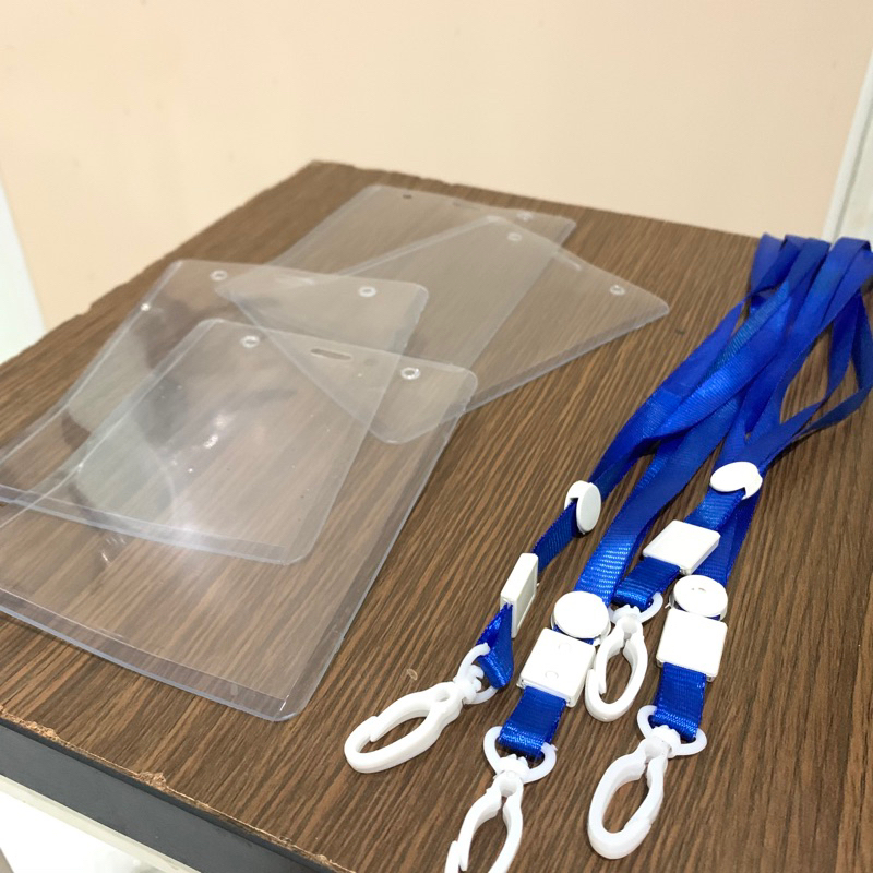 Jual PAKET MURAH ID Card Co Card Name Tag Mika Tali Biru B3 | Shopee ...