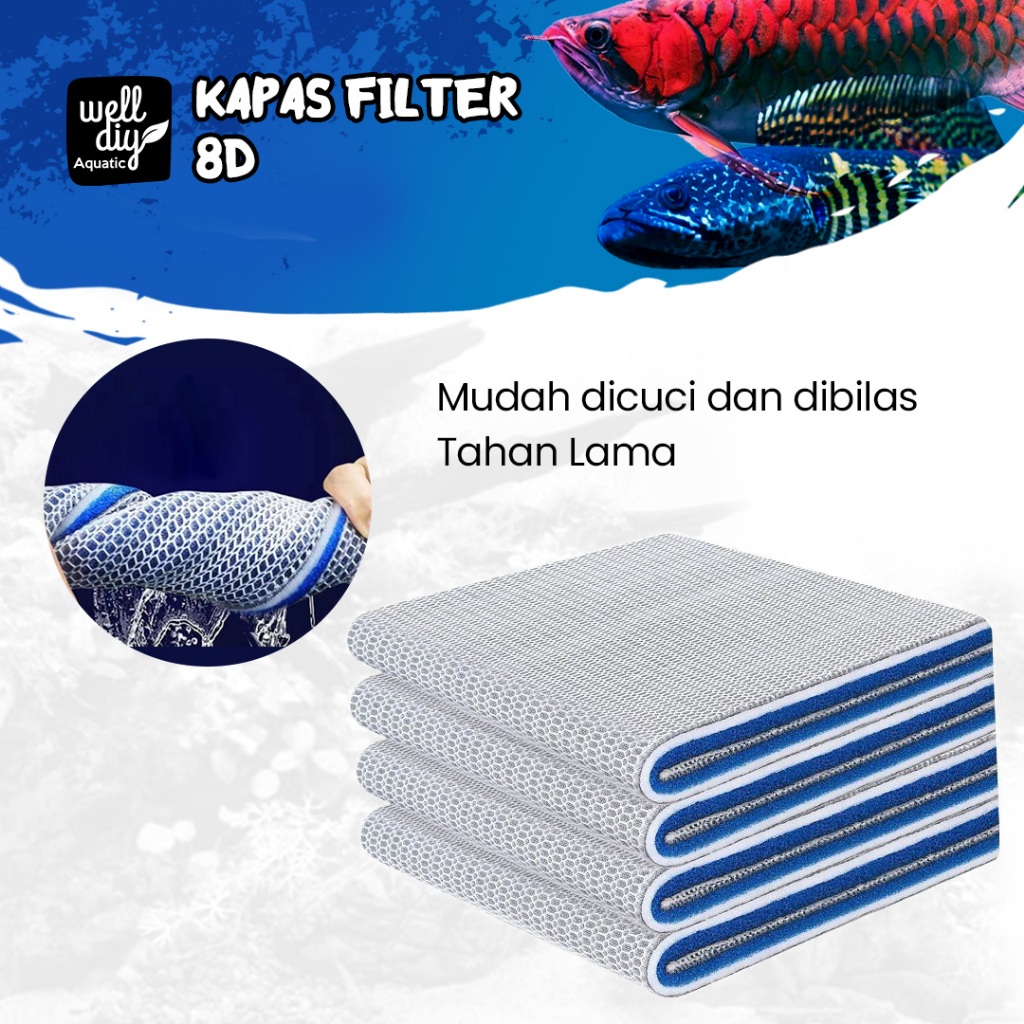 Jual Busa Kapas Filter Aquarium 8D Honeycomb Spon Tangki Ikan Media ...