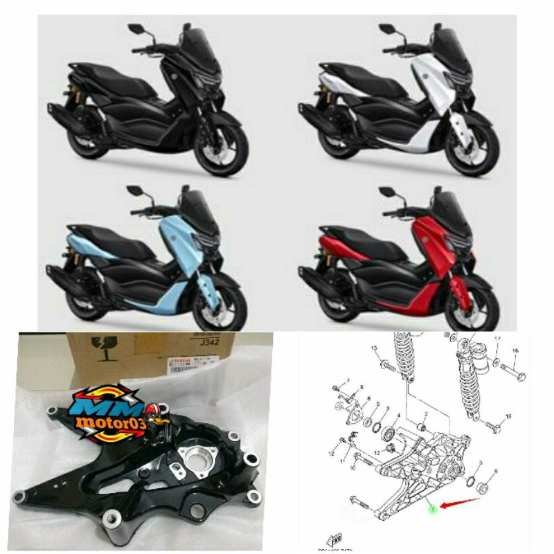 Jual SWING ARM NMAX NEW 155 NMAX NEO S 2024 ORIGINAL YGP GENUINE PARTS ...