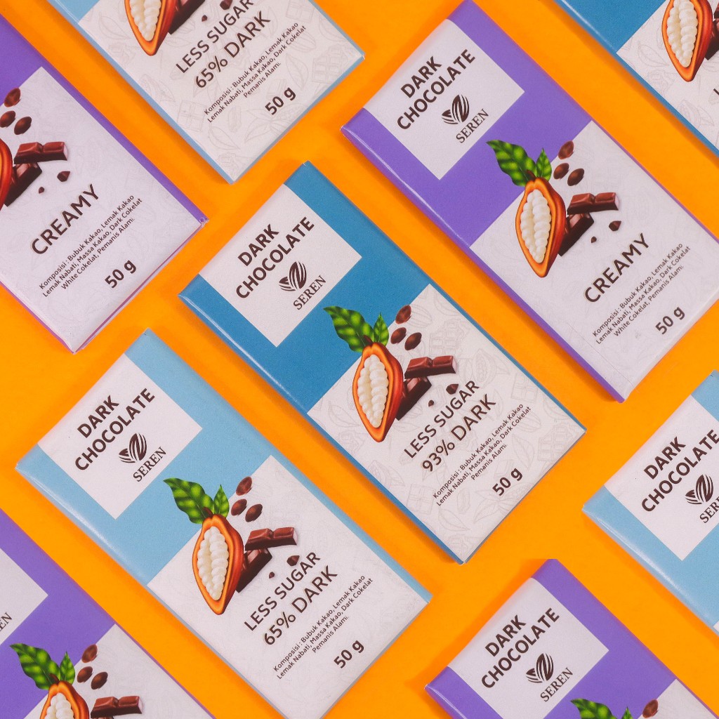 Jual Dark Coklat Bar Rendah Gula (+ pemanis alami) - Cokelat Hitam ...