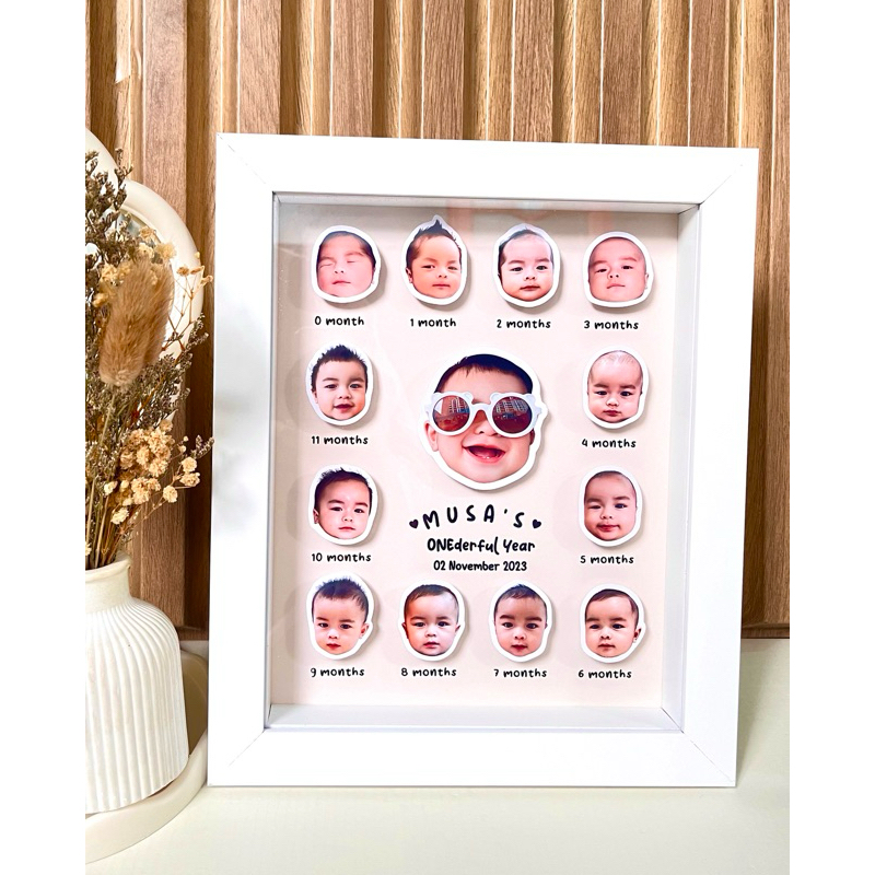 Jual (0-12 Bulan) MILESTONE FRAME/Milestone Bayi/kado unik/kado ...
