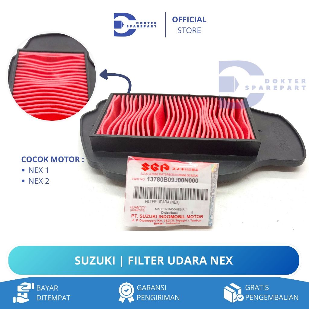 Jual SUZUKI FILTER UDARA NEX / NEX 1 / NEX 2 / SARINGAN UDARA / FILTER ...