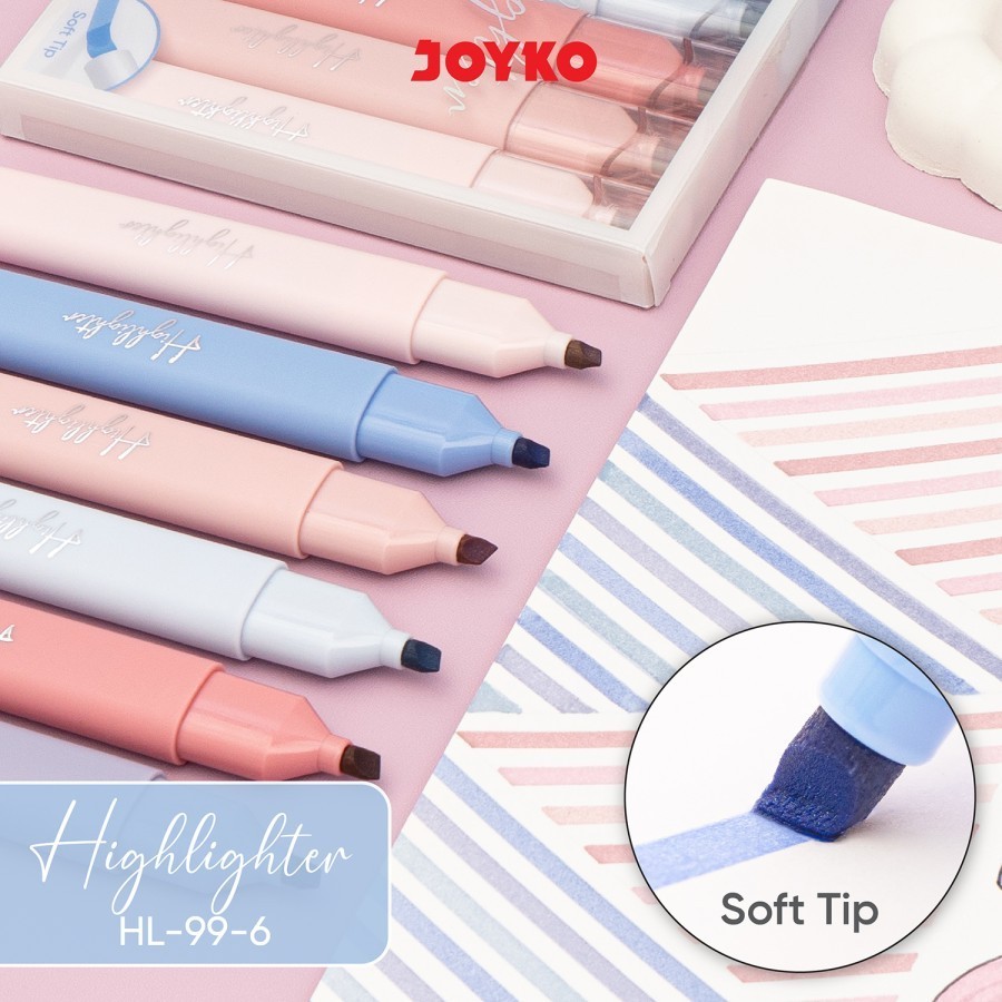 Jual Penanda Berwarna Highlighter Joyko HL-99-6 1 Set 6 Warna | Shopee ...