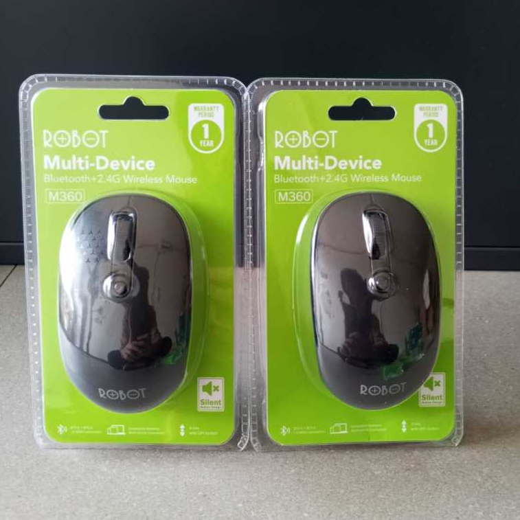 Jual Robot M360 Multi-Device Bluetooth+2,4G Wireless Mouse Silent ...