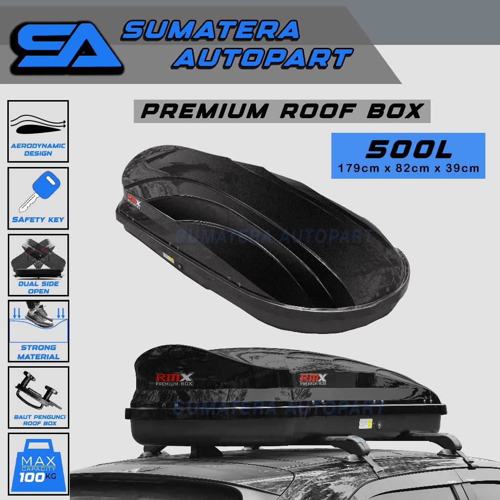 Jual Roof Box Roofbox Bagasi Atas Mobil Universal Material Abs+Pmma 500 ...