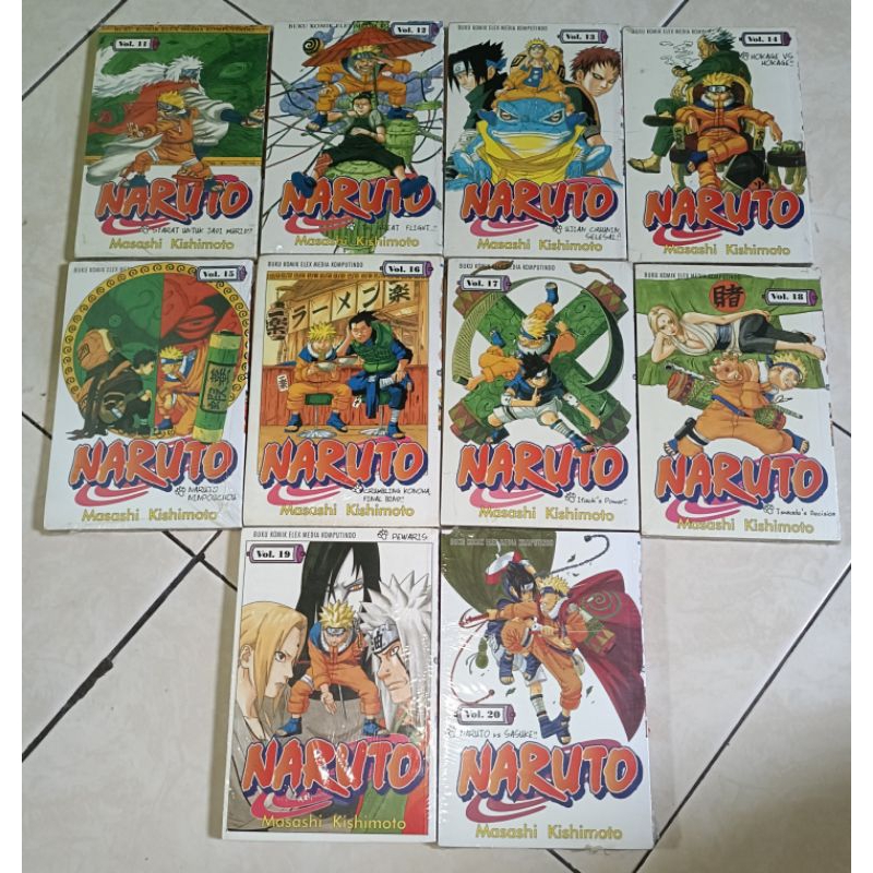 Jual komik Naruto set vol 11-20 original segel | Shopee Indonesia