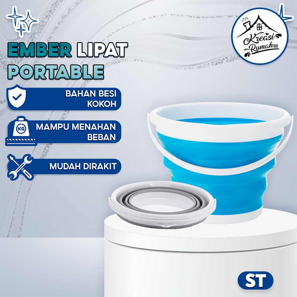 Jual Ember Lipat Portable 3L 5L 10L Water Bucket Foldable Collapsible ...